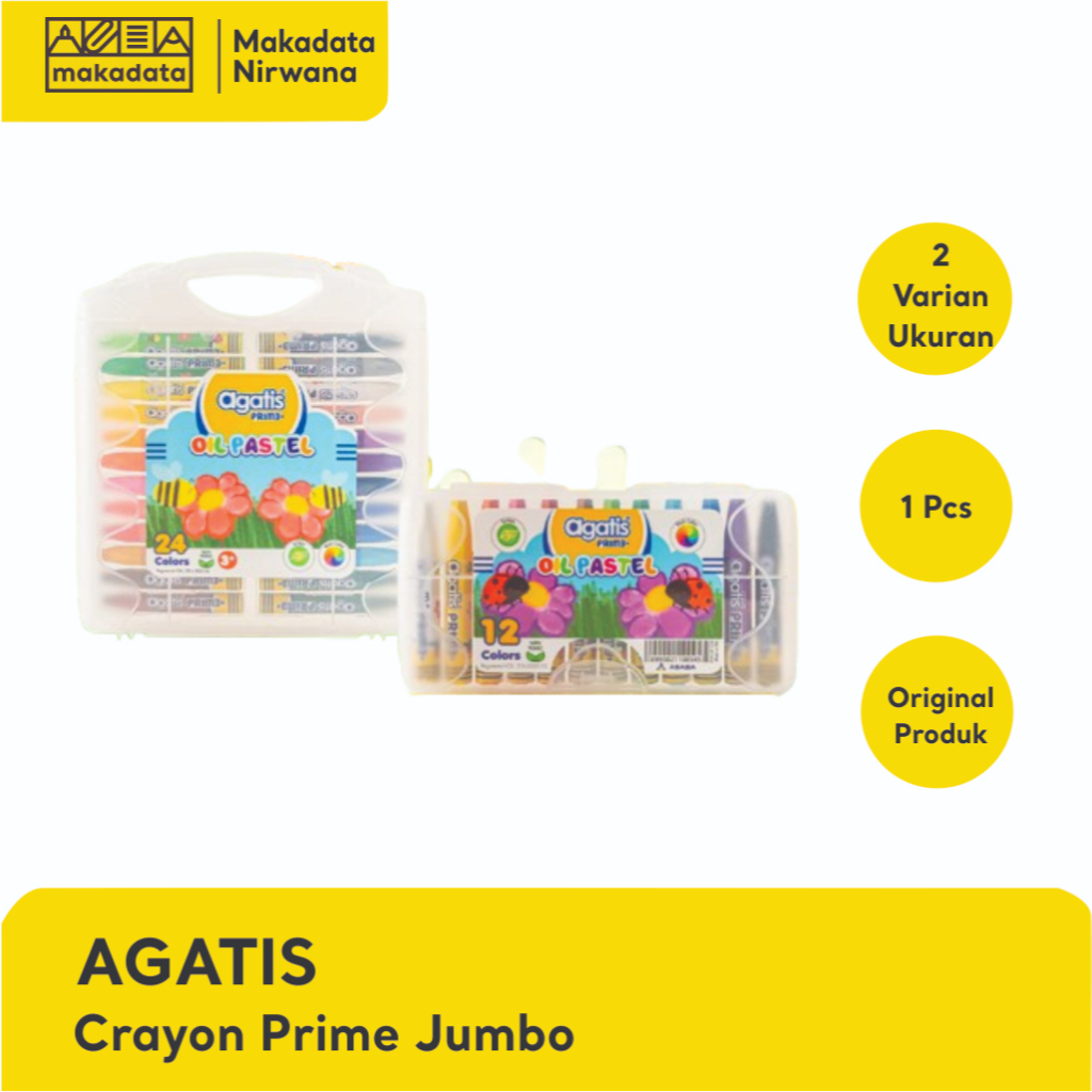 Jual AGATIS CRAYON/KRAYON PRIME JUMBO 24 WARNA (1 PCS) | Shopee Indonesia