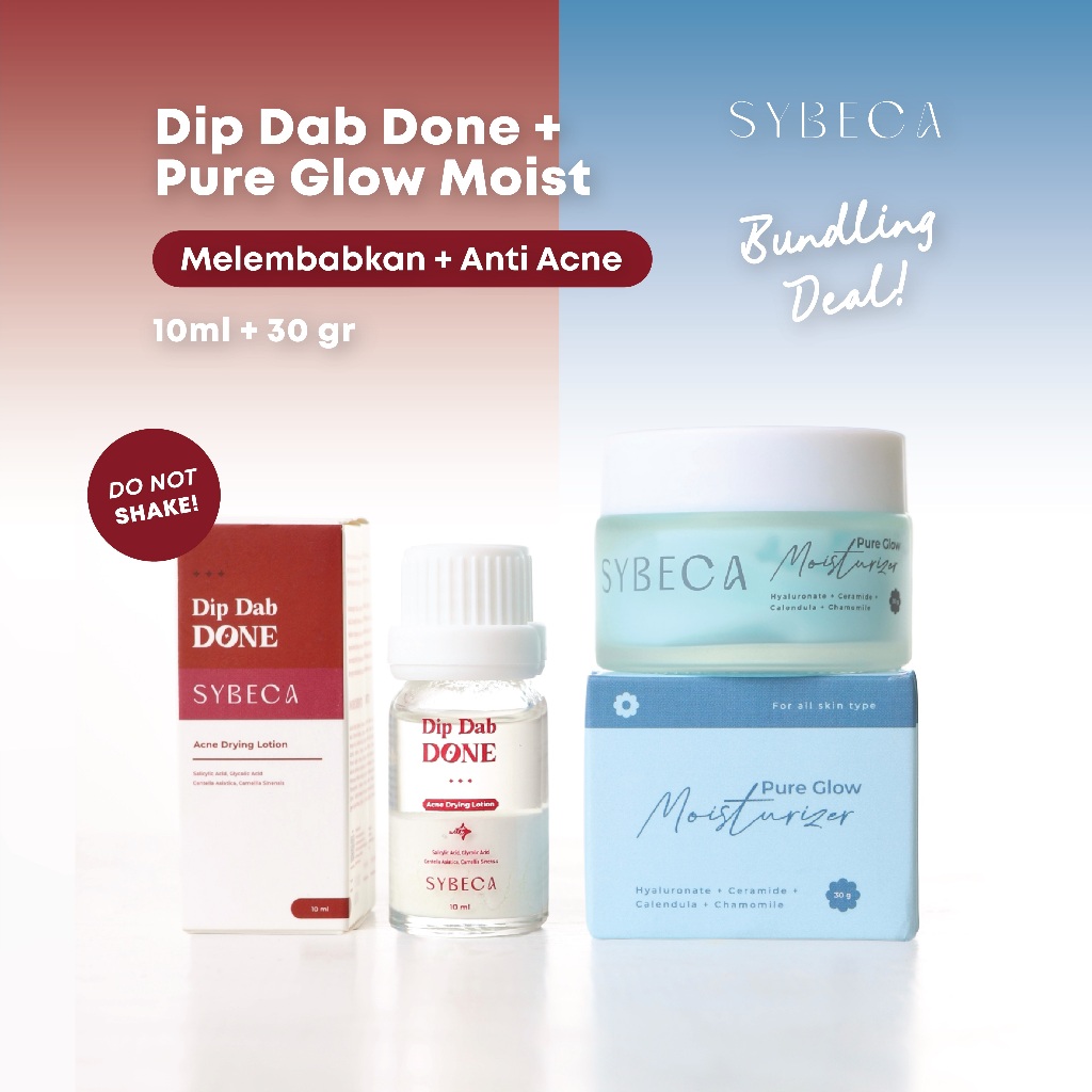 Jual [READY STOCK] SYBECA BUNDLING - Dip Dab Done Acne Drying Lotion + Pure Glow Moisturizer ...