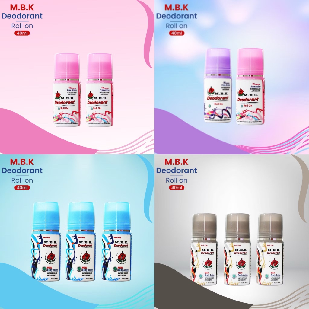 Jual [BUNDLING] MBK Deodorant Roll On | Paket Deodoran 40ml | Twin Triple Pack Set Deo ...