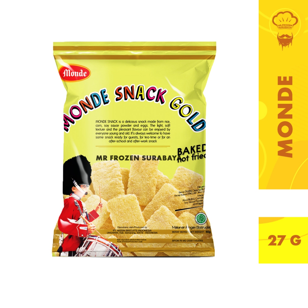Jual Snack Monde Gold Baked not Fried Terbuat Dari Beras dan Jagung ...