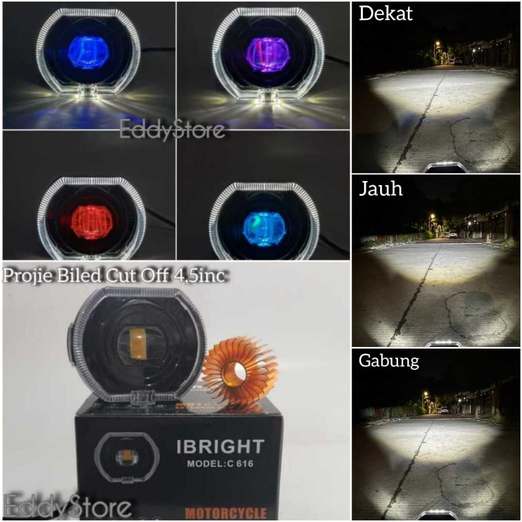 Jual IBRIGHT Projie Biled Cut Off 4,5inc C616 Body Black Dan Body Lebih Tipis | Shopee Indonesia