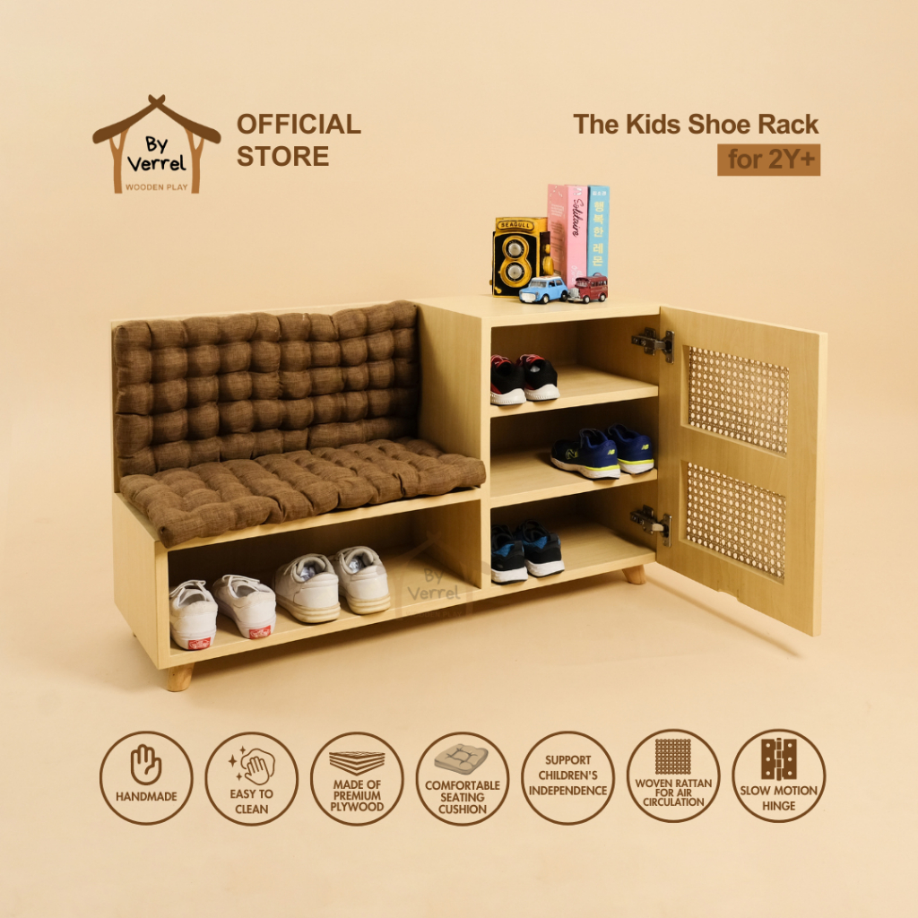 Jual By Verrel - The Kids Shoe Rack | Rak Sepatu Kayu Anak Montessori ...
