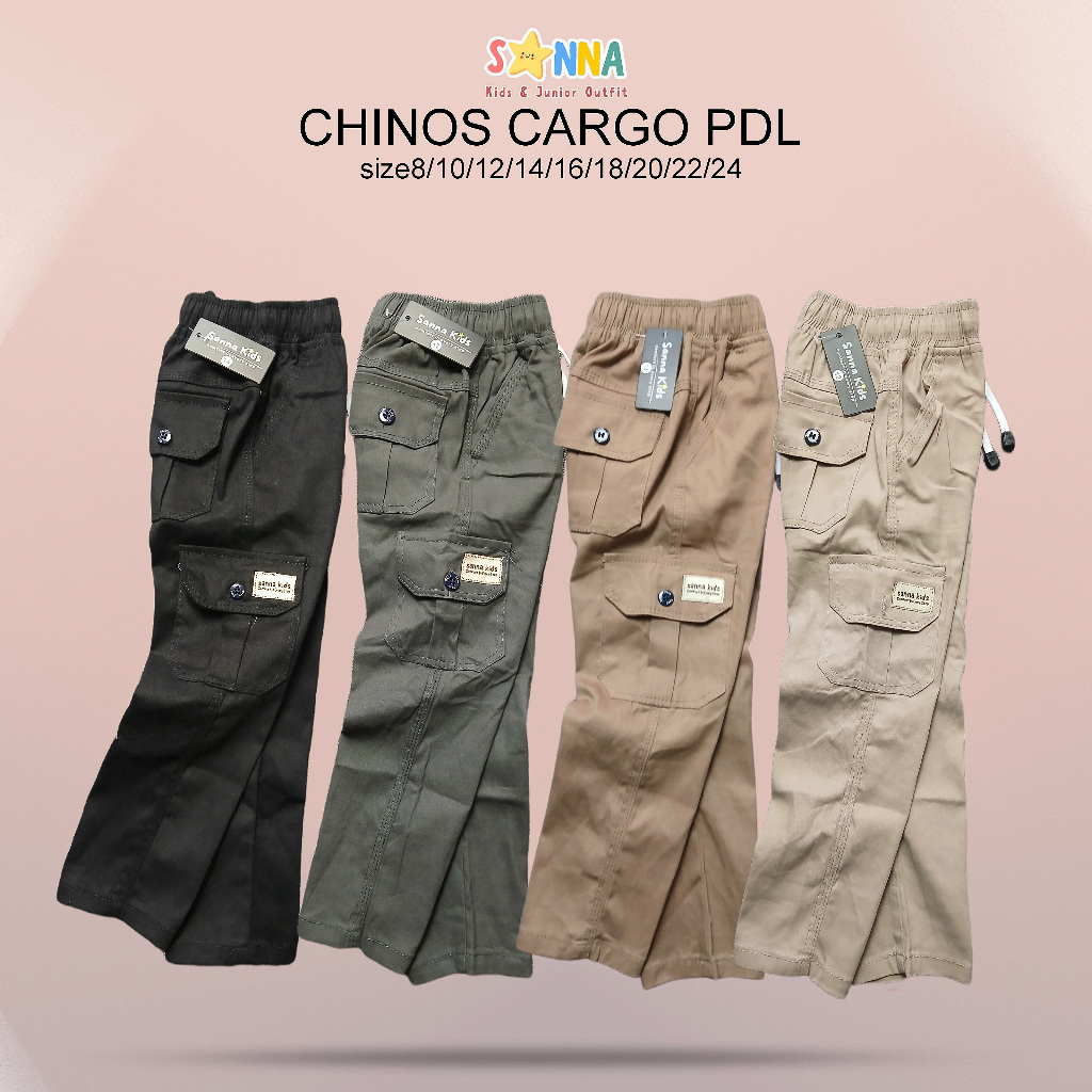 Jual Celana Cargo Panjang Anak Laki-laki Chinos PDL Katun Premium Sanna ...
