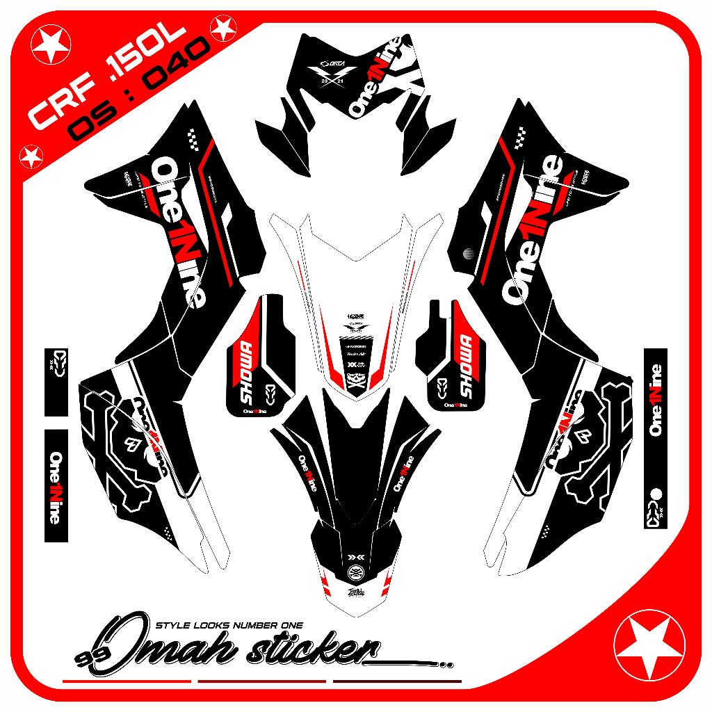 Jual decal crf 150 l full body-decal crf custom-decal crf 150 l full ...