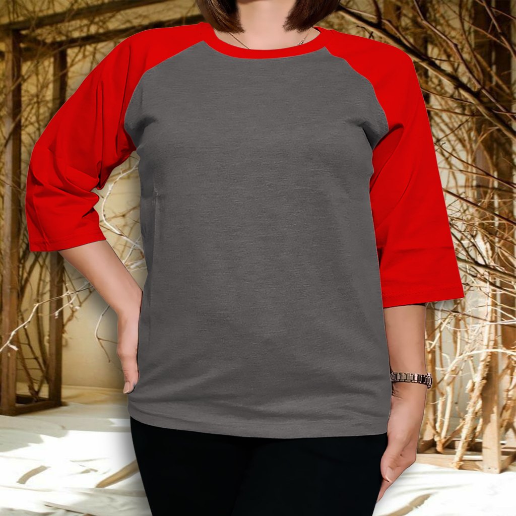 Jual Kaos Baju Raglan Wanita Polos Dewasa tangan 3/4 ukuran L XL XXL ...