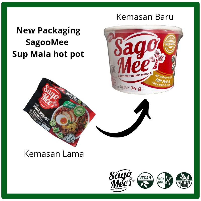 Jual SAGO MEE NON MSG - MALA HOTPOT - MIE INSTAN SAGOMEE GLUTEN FREE ...