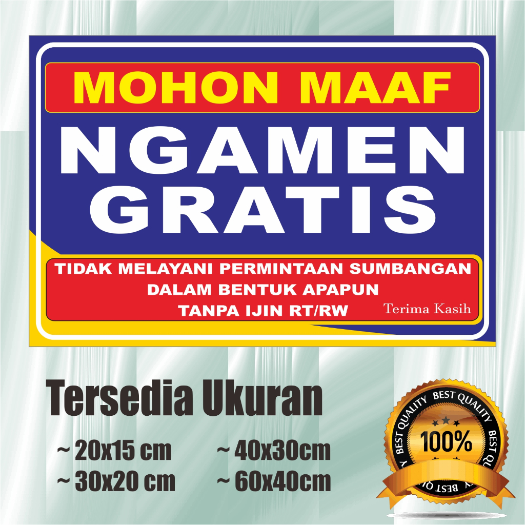 Jual Stiker dilarang ngamen baru | Shopee Indonesia