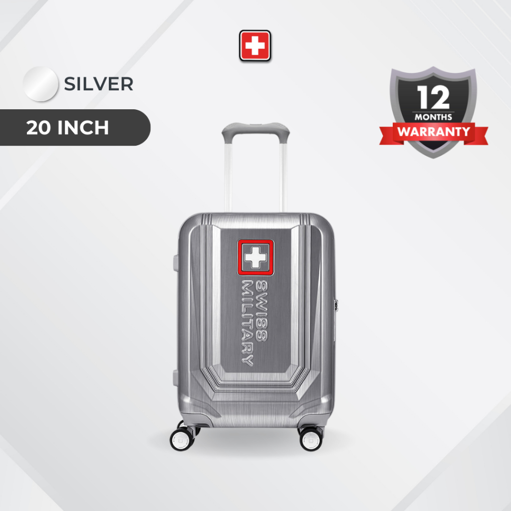 Jual Swiss Military Koper Stila Silver - Koper Kabin 20 inch | Shopee ...