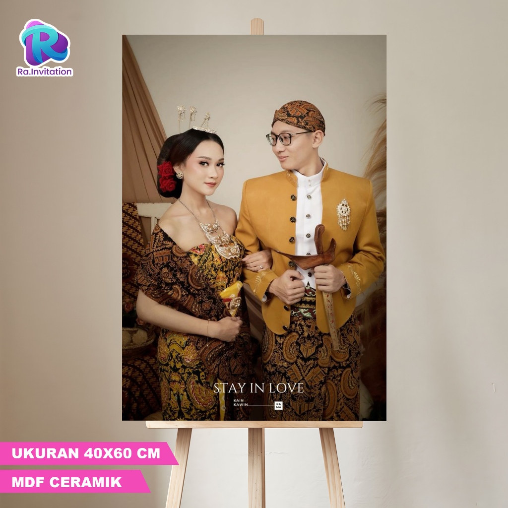 Jual CETAK FOTO BINGKAI JUMBO UKURAN 16RP 40X60 /WEDDING SIGN ...