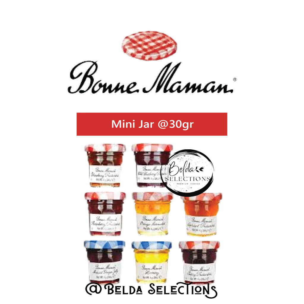 Jual Bonne Maman Jam Mini Jar 30 gr (Apricot, Blueberry, Honey ...