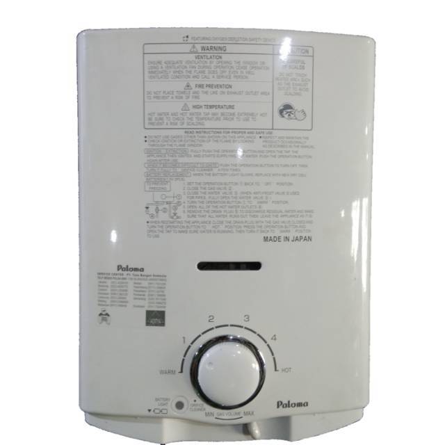 Jual Water Heater PALOMA PH-5RX LPG / Gas Tabung MADE IN JEPANG / WATER HEATER PALOMA GAS NEGARA ...