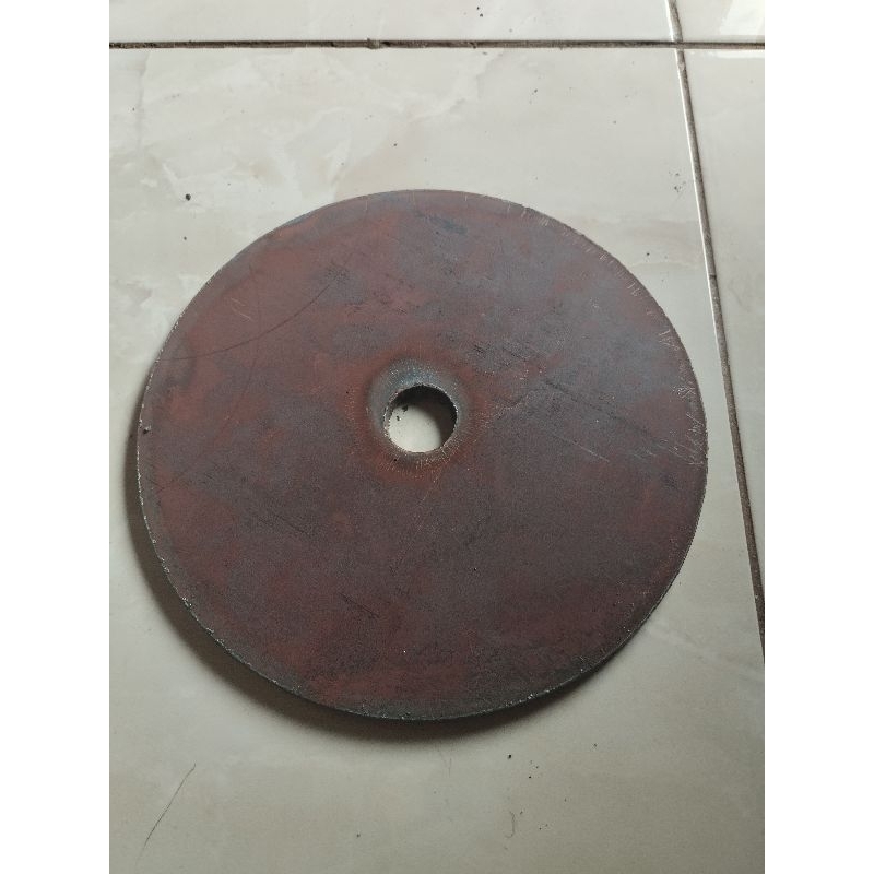Jual Plat Besi Bulat tebal 6mm , Diameter 300mm x Lobang 25mm. 1pcs ...