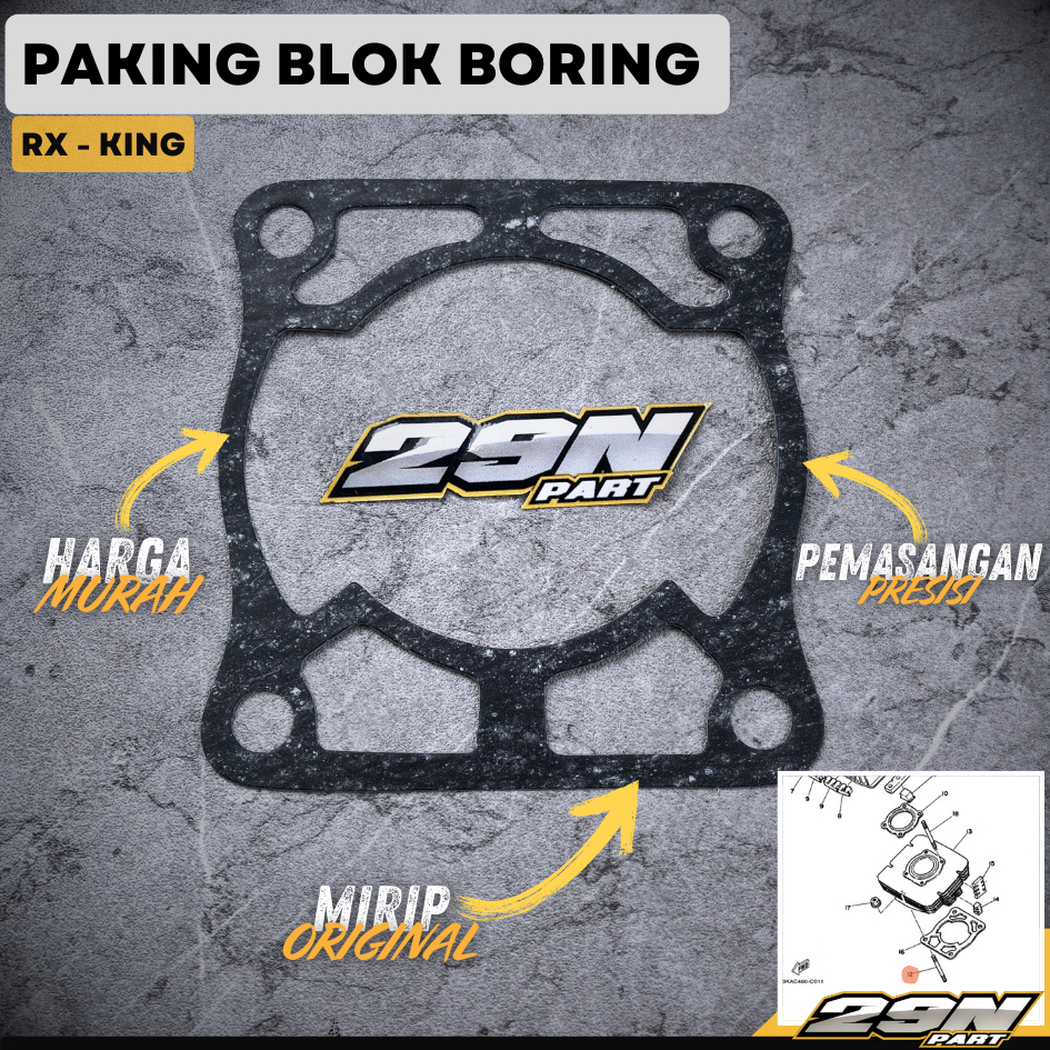 Jual Gasket Packing Paking Boring Blok Cylinder Head Rx King Rxking ...