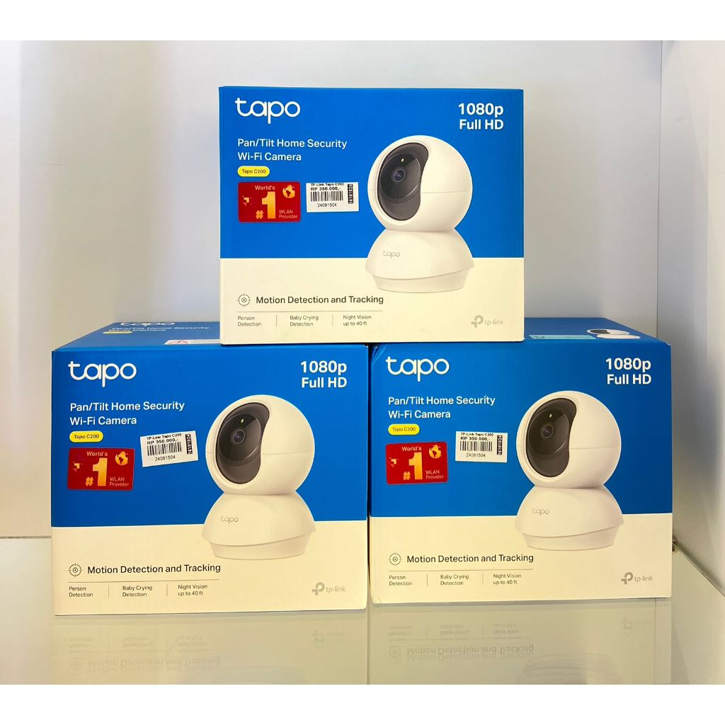 Jual TAPO C200 Smart IP Camera CCTV 2MP Full HD Indoor Pan Tilt 360° horizontal 114° vertical ...