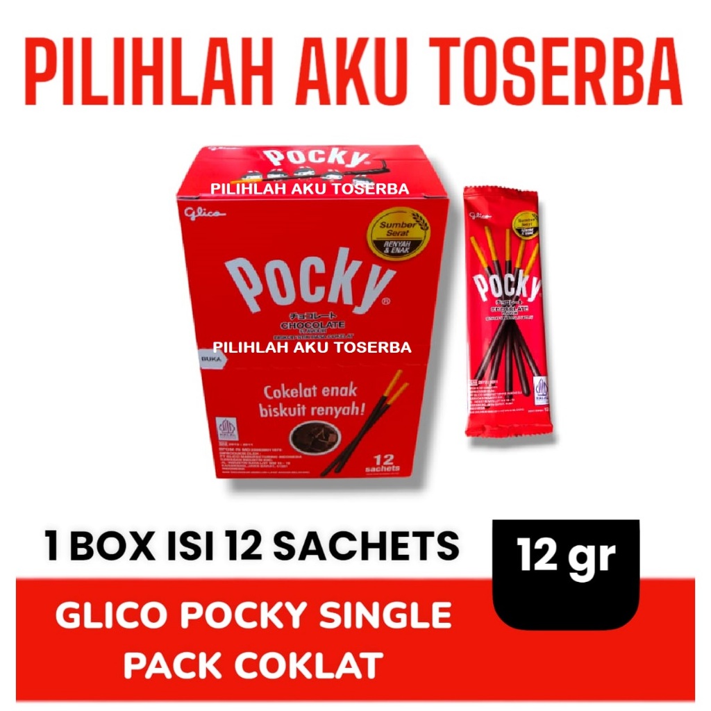 Jual Glico Pocky SINGLE PACK CHOCOLATE / COKELAT - ( HARGA PER BOX ...