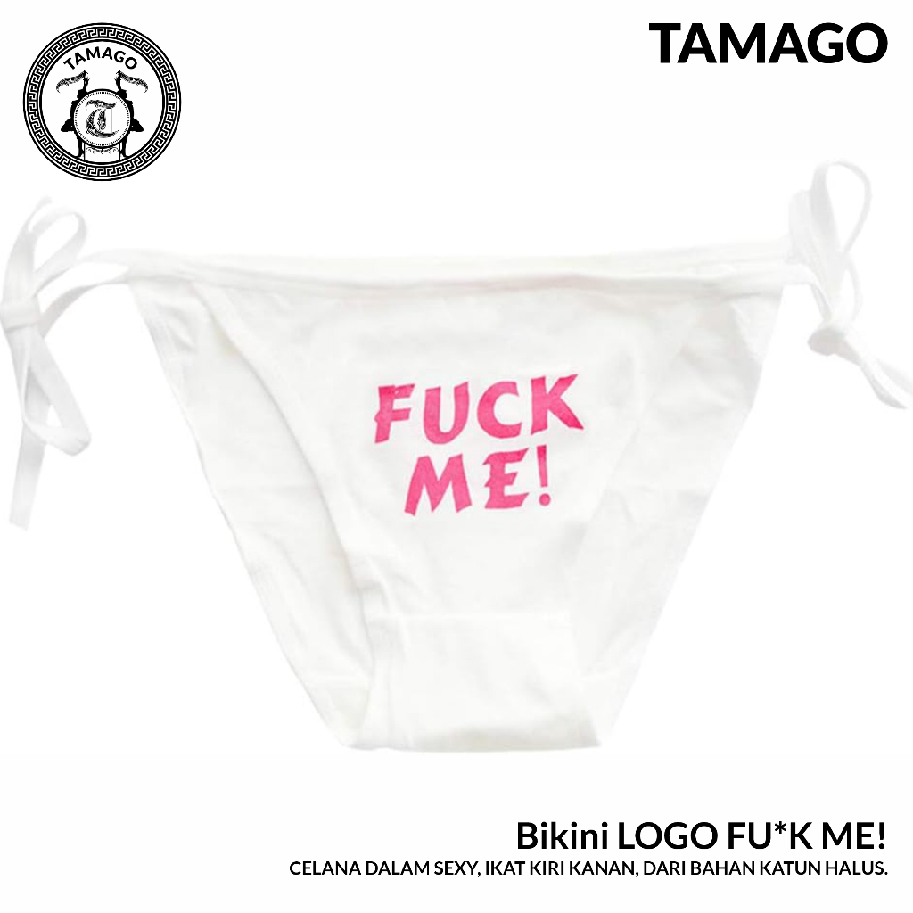 Jual Bikini NEW LOGO FU*K ME! CELANA DALAM SEXY, G-string Thong Lingerie Bikini PUTIH | Shopee ...