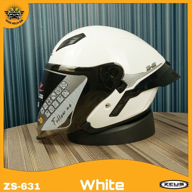 Jual Helm Zeus ZS 631 Half Face Double Visor | Shopee Indonesia