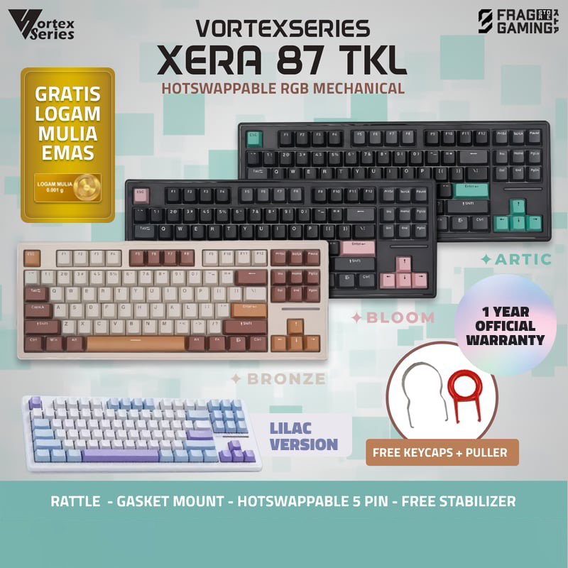 Jual VortexSeries Vortex Xera87 Xera 87 Xera-87 Mechanical TKL Keyboard | Shopee Indonesia