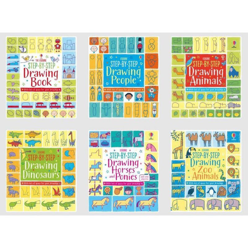 Jual Usborne Step by Step Drawing Book Children Imported Education Buku ...