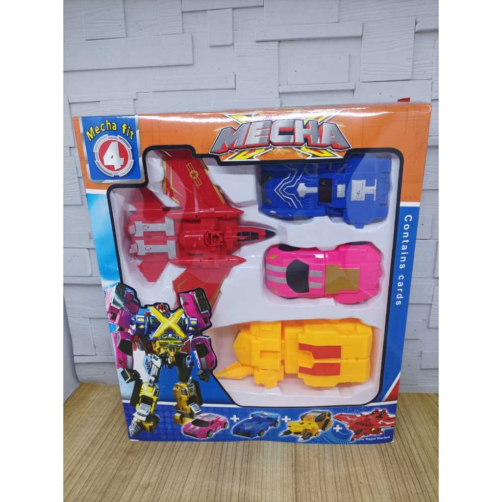 Jual Mainan Robot Mecha 4 in 1 mobil jadi Robot Warrior Mecha | Shopee ...