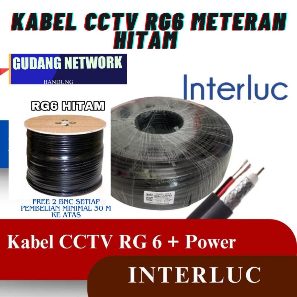 Jual Kabel cctv coaxial RG6 + power meteran eceran permeter 65 Meter ...