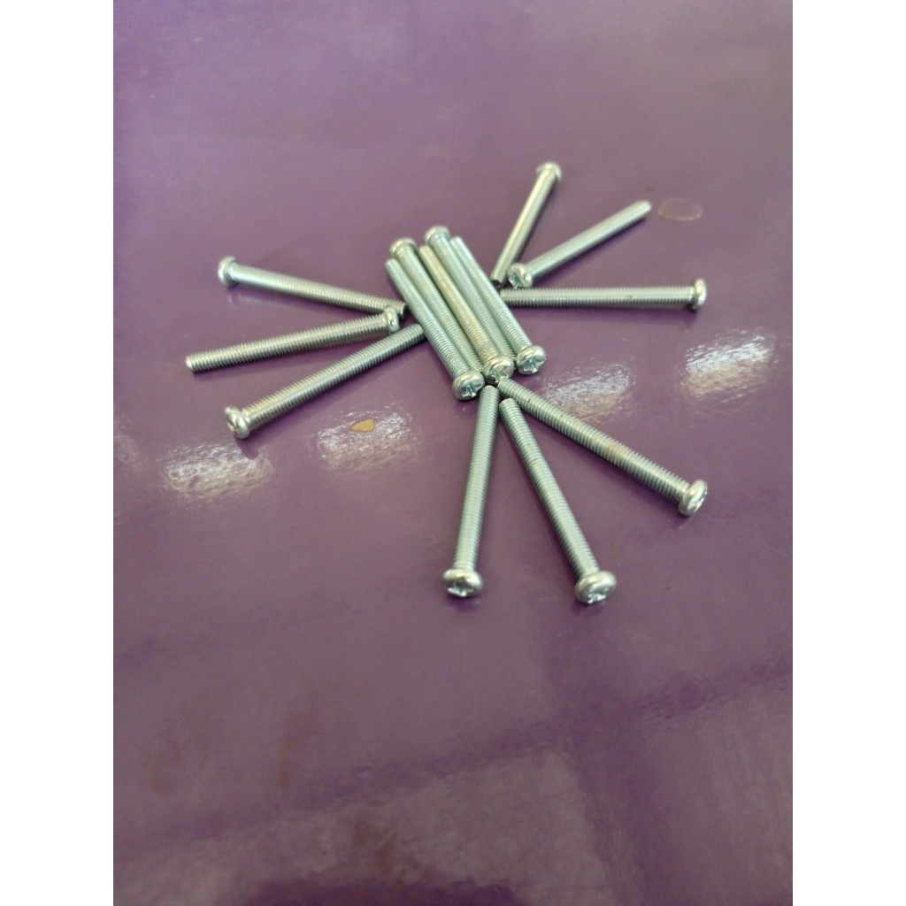 Jual Baut JP M4x60/Baut JP M4/Baut Obeng Plus/Baut Plus/(Per 10pcs ...