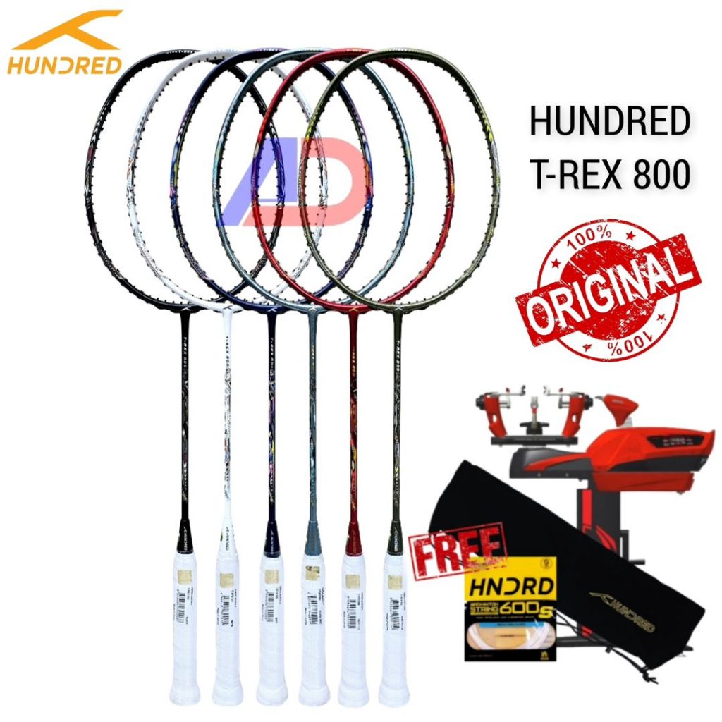 Jual Raket Badminton Hundred T-Rex 800 Raket Bulutangkis Original ...