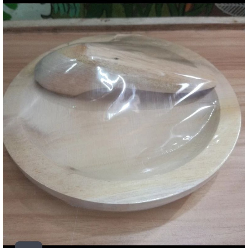 Jual Ulegan kayu cobek bulat diameter 21.5cm | Shopee Indonesia