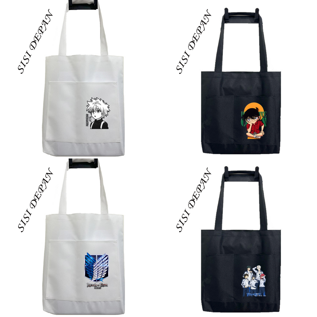 Jual Totebag Tas Kantong Saku Tas Sekolah Tas Ransel Tote Bag Anime One ...