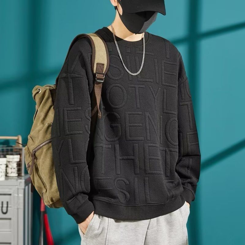 Jual Lexios - Sweater Pria Deris Lengan Panjang Motif Emboss Celana Vin ...