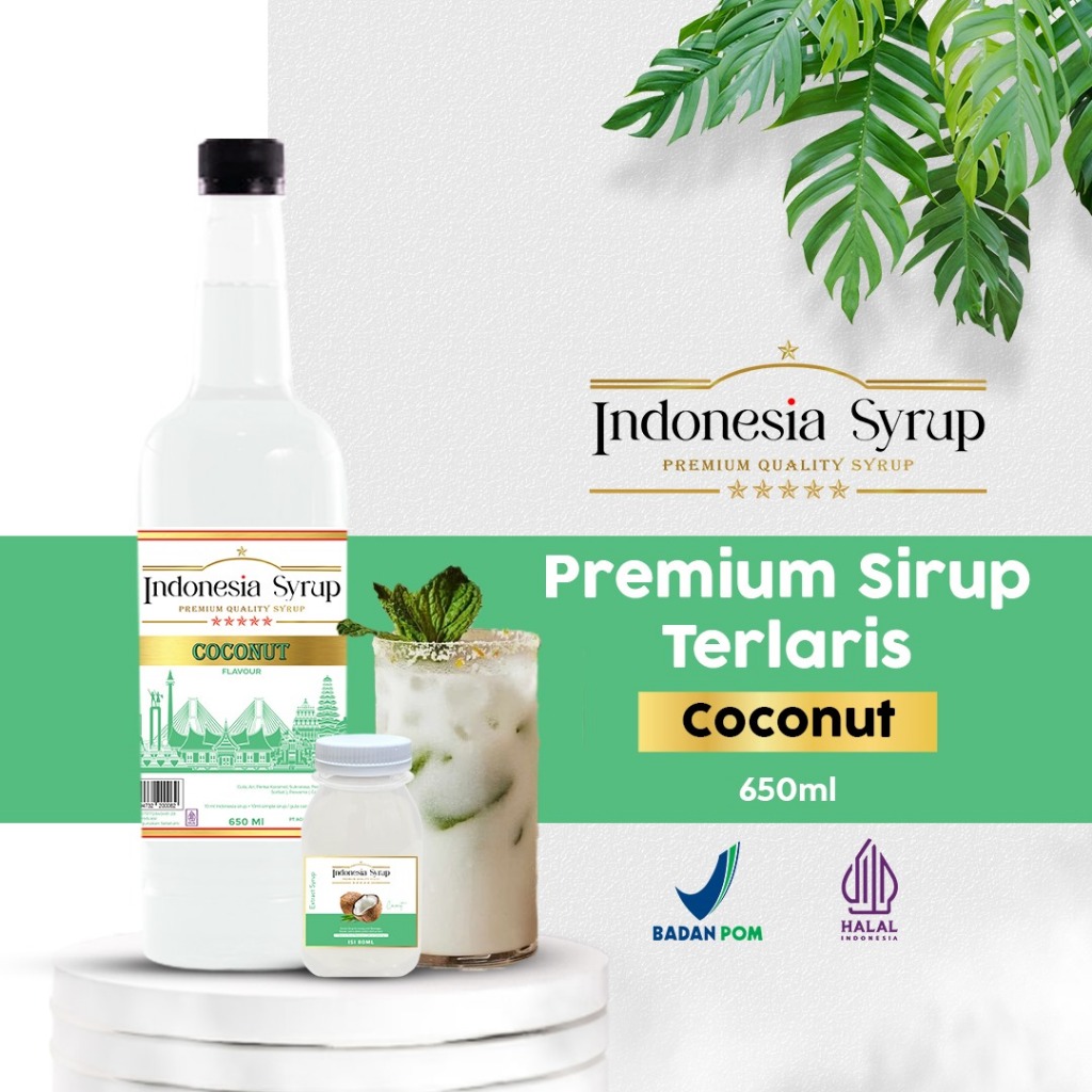 Jual Sirup Premium Rasa Coconut / Kelapa Minuman Sirop Flavoured Syrup ...