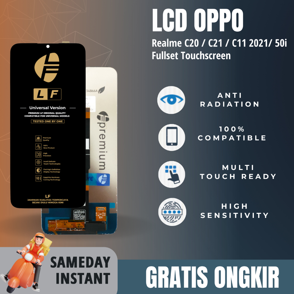 Jual LF - (GARANSI LEM) LCD Realme C20 / C21 / C11 2021 / 50i Fullset Touchscreen | Shopee Indonesia