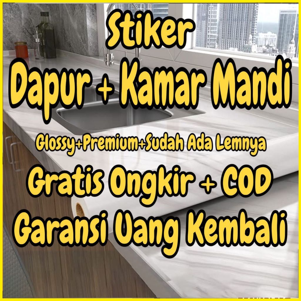 Jual Stiker dapur anti minyak sticker dapur tahan suhu panas wall ...