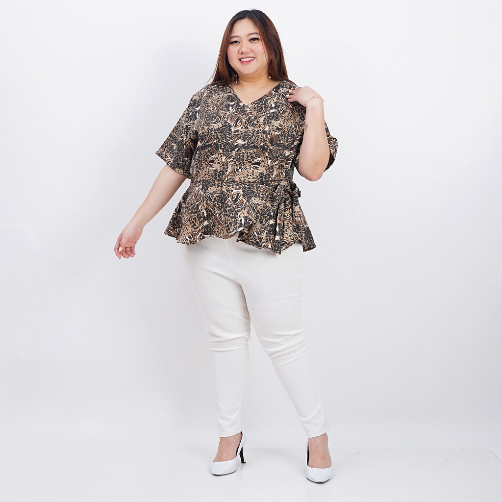 Jual Blouse Bigsize Wanita Atasan Polos Wanita Jumbo 628 Corak Shakila ...