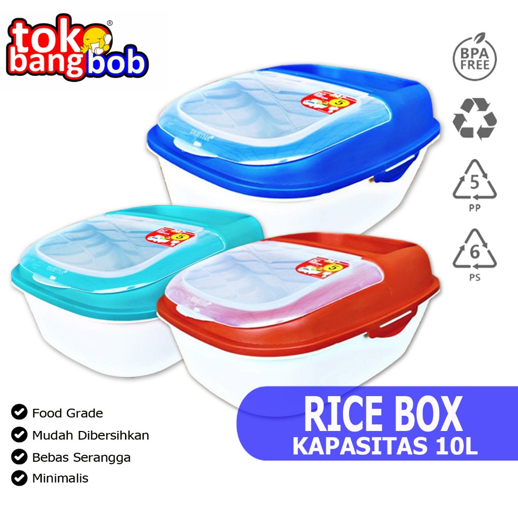 Jual Rice Box Tempat Beras Container Box Beras 10 Liter Wadah Beras ...