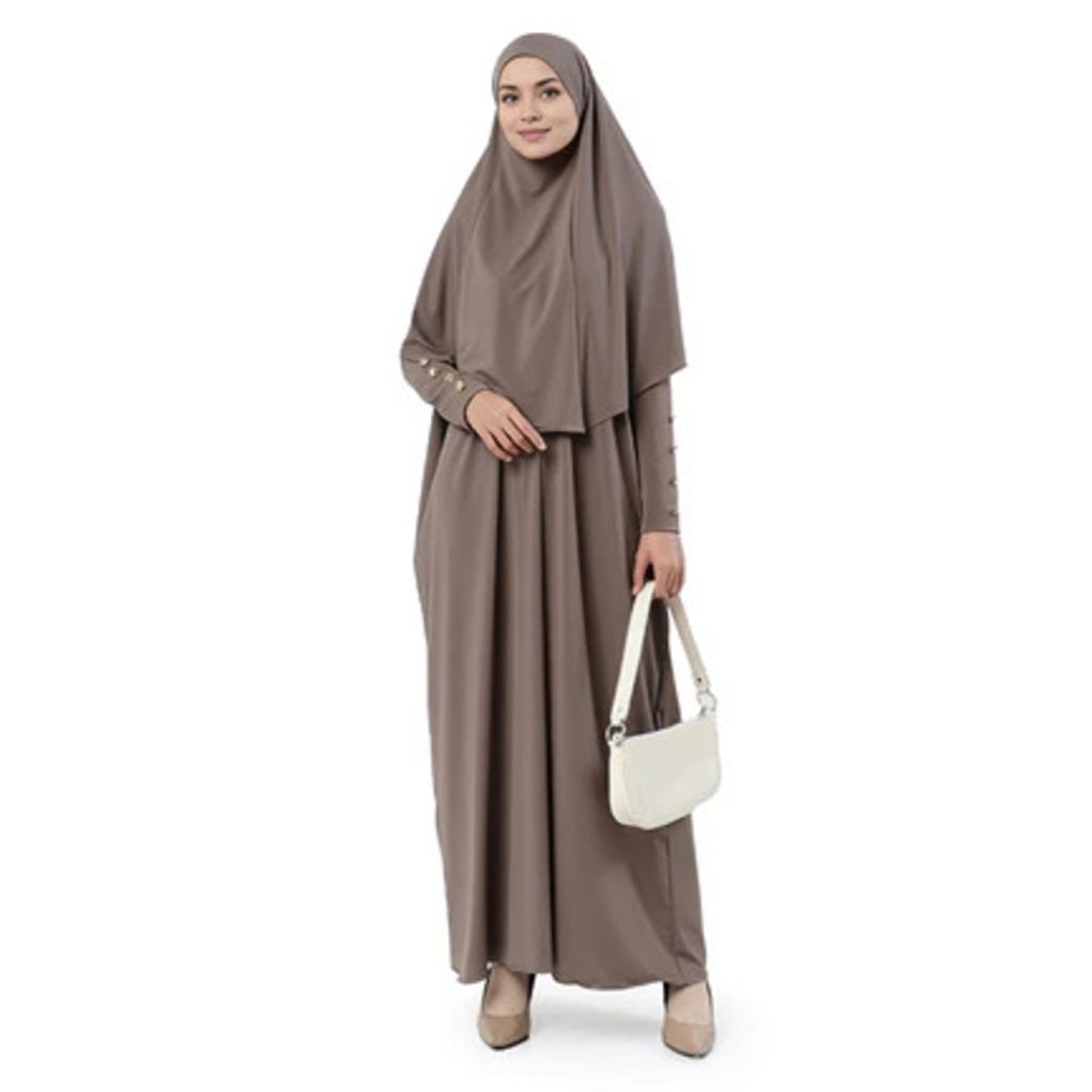 Jual Abaya HILYA Set Hijab Gamis Syari Terbaru Bahan Jersey Premium Umroh Abaya Daily Busui ...