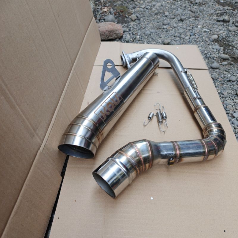 Jual (B) Super Open KOU Stainless pipe Mio Sporty Aerox v1 Click 125/ ...