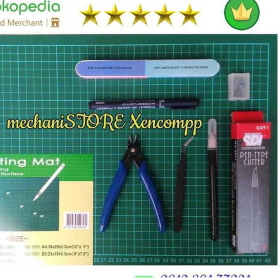 Jual Starter Pack Toolkit Toolset Gundam / Paket Cutting Mat A3 Tool set Gunpla | Shopee Indonesia