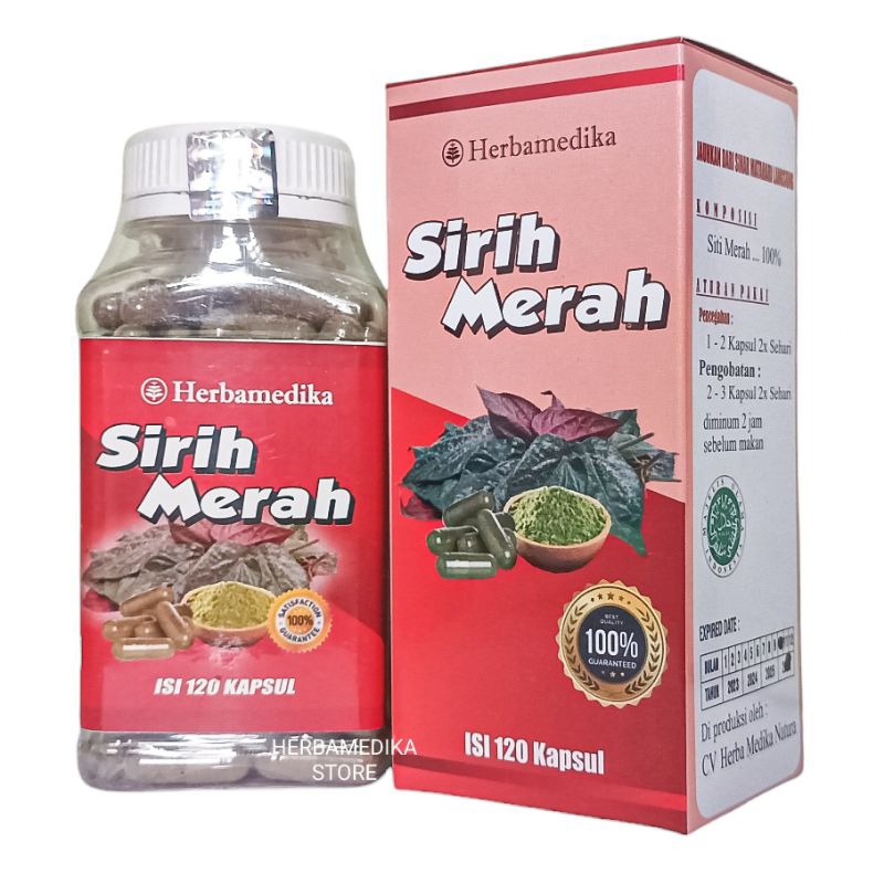 Jual SIRIH MERAH Herbamedika (isi 120 kapsul) | Shopee Indonesia