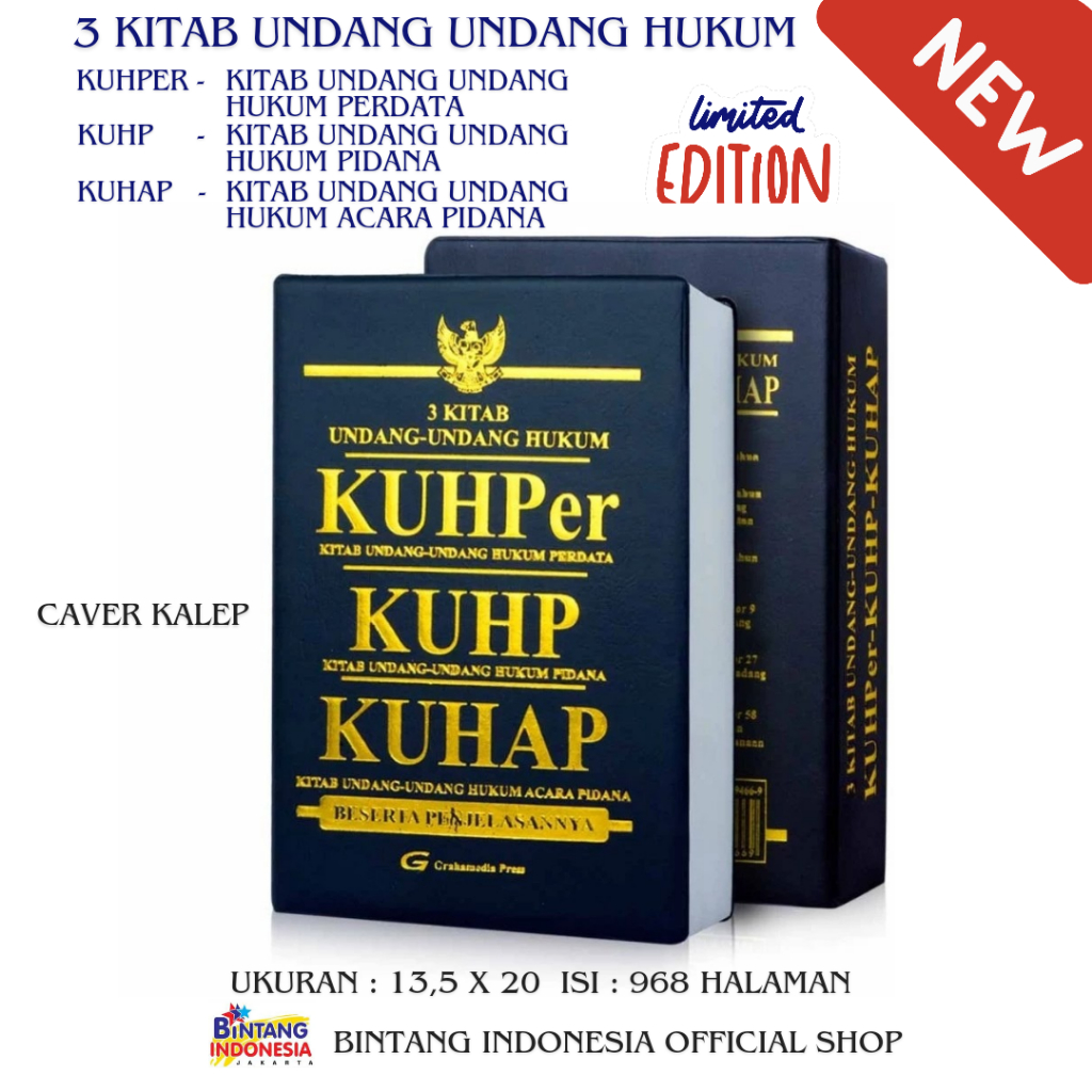 Jual Buku 3 Kitab Undang-Undang Hukum KUHPer KUHP KUHAP Beserta Penjelasannya | Shopee Indonesia