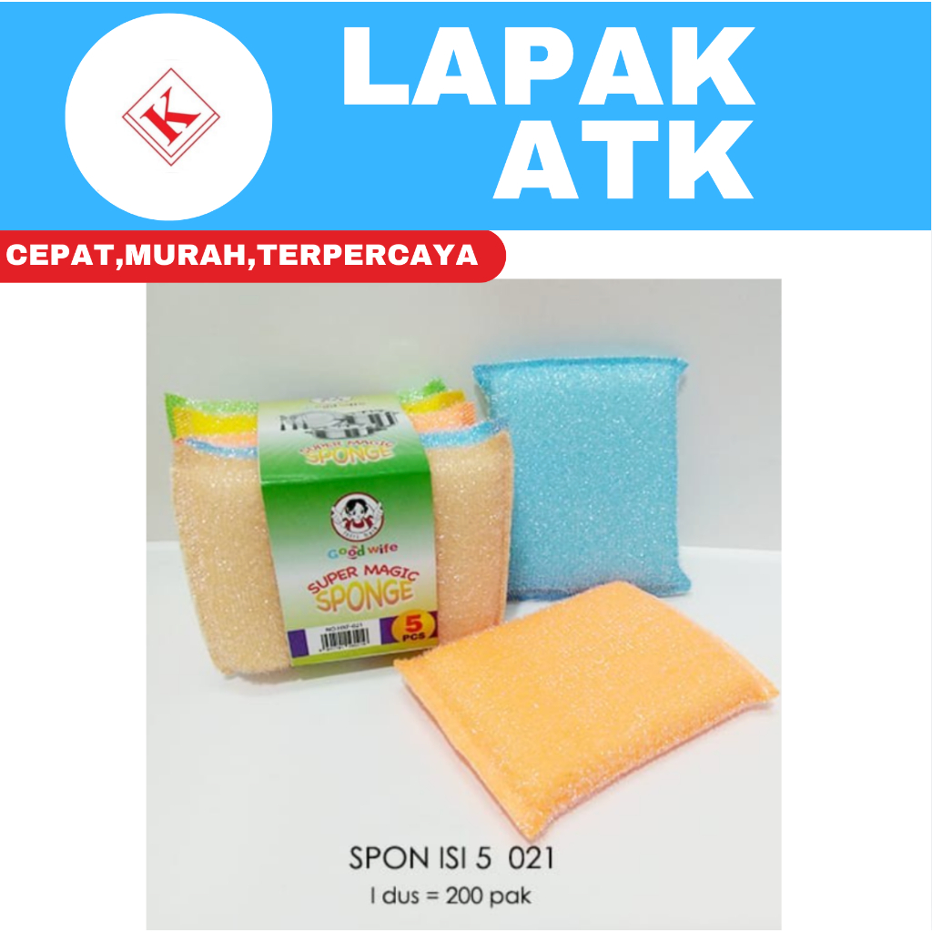 Jual Sponge Busa Cuci Piring Super Magic (5 BUAH) cxx | Shopee Indonesia