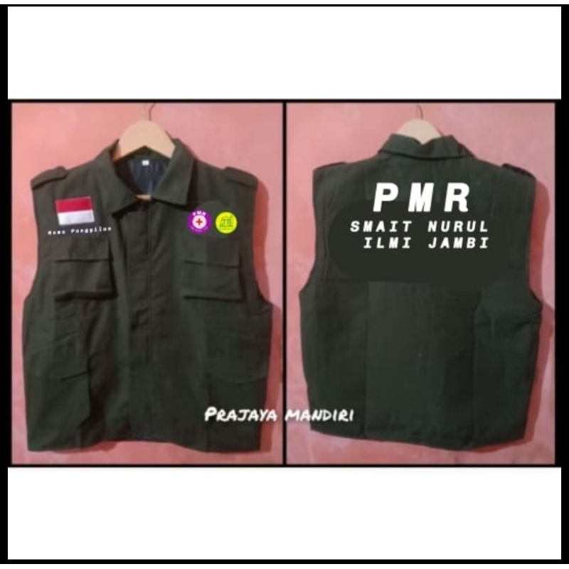 Jual Rompi PMR | PMI | Costum Bordir | Nama Sekolah | Shopee Indonesia