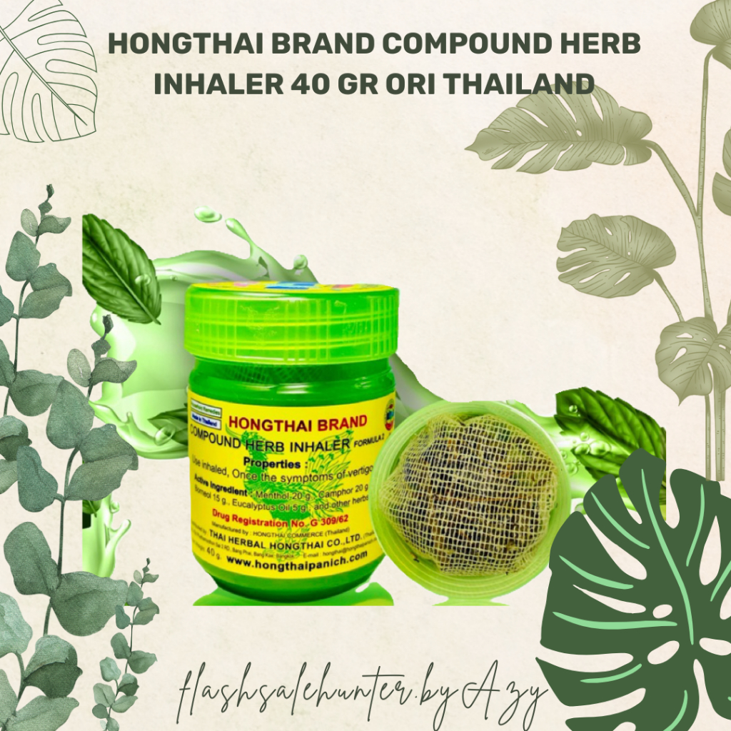 Jual [Tofu Thailand] Hongthai hong thai brand compound herb inhaler 40 ...