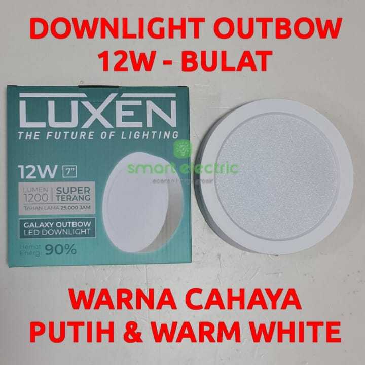 Jual Luxen Downlight Outbow 12 Watt Lampu Tempel Plafon LED Timbul ...