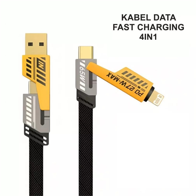 Jual Kabel Data 4 in 1 Viral Fast Charging Data Cable | Shopee Indonesia