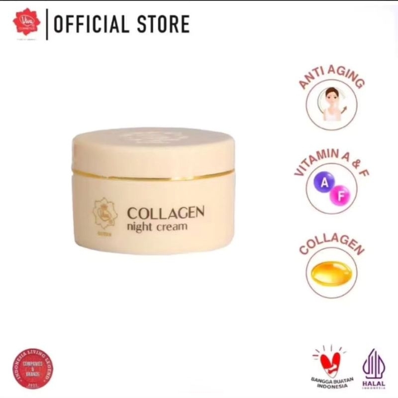 Jual ♥ Tampilcantik ♥Viva Queen Collagen Night Cream | Shopee Indonesia