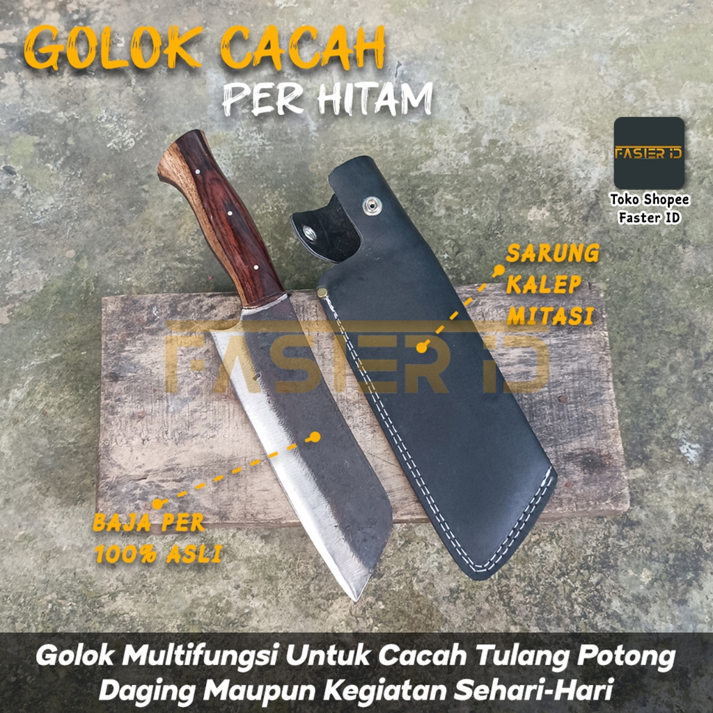 Jual PISAU CACAH TULANG DAGING BESAR BAJA TEBAL | Shopee Indonesia