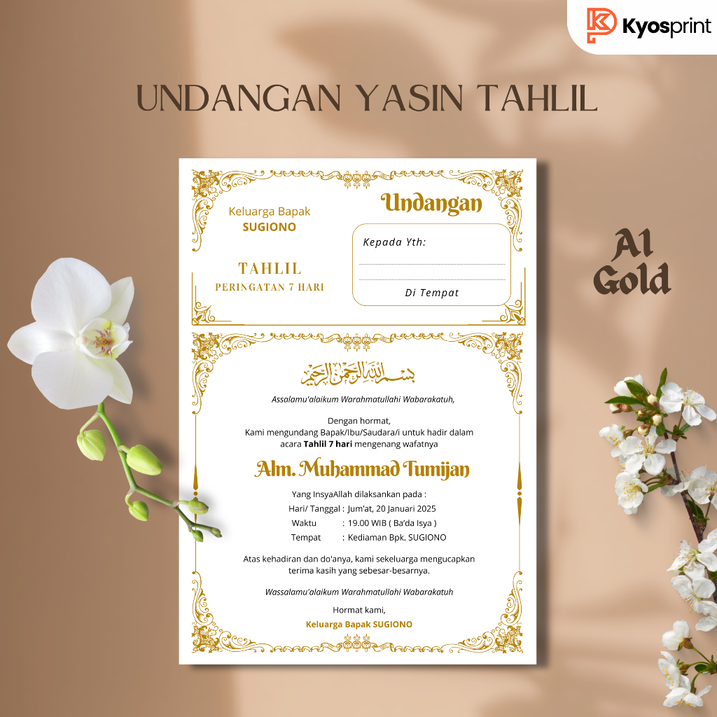 Jual CETAK UNDANGAN YASIN TAHLIL | Shopee Indonesia