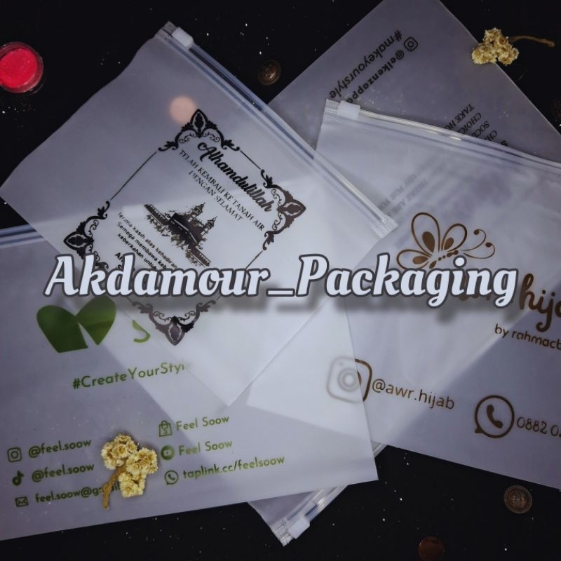 Jual ZIPPER LANDSCAPE TAS PACKING CUSTOM DESAIN SABLON BENING ...