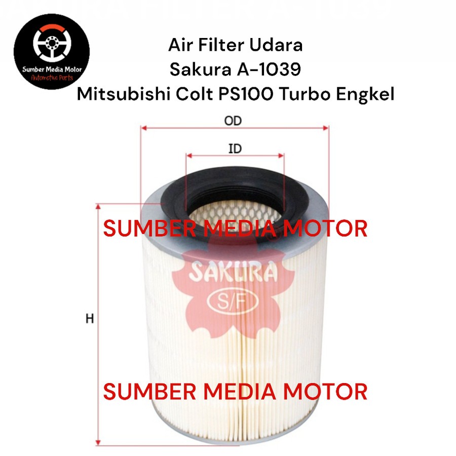 Jual Sakura Air Filter Udara A-1039 / ME017242 Mitsubishi Colt PS100 ...